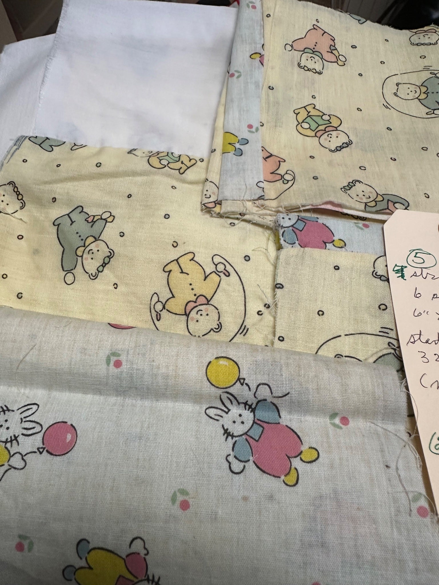 Started baby quilt plus- over 20+’years old – Peo Vee