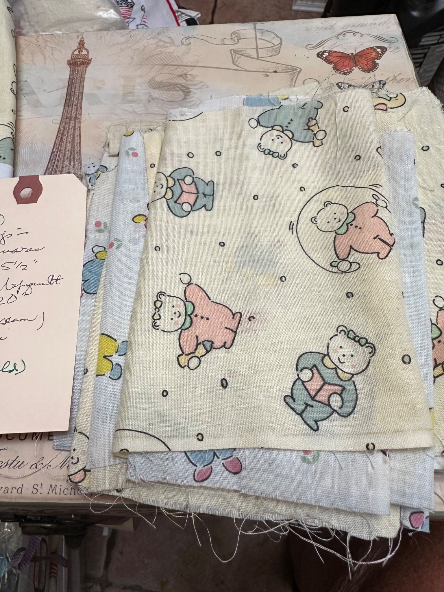 Started baby quilt plus- over 20+’years old – Peo Vee