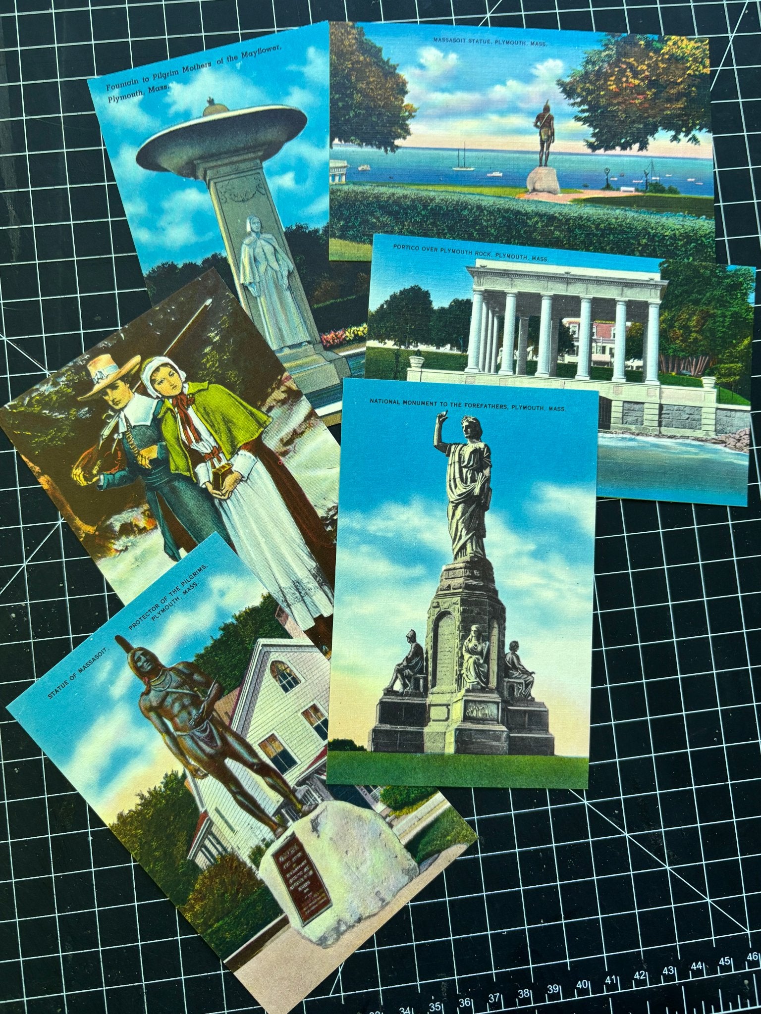 Assorted Views of Plymouth Mass. Vintage Postcards – Peo Vee