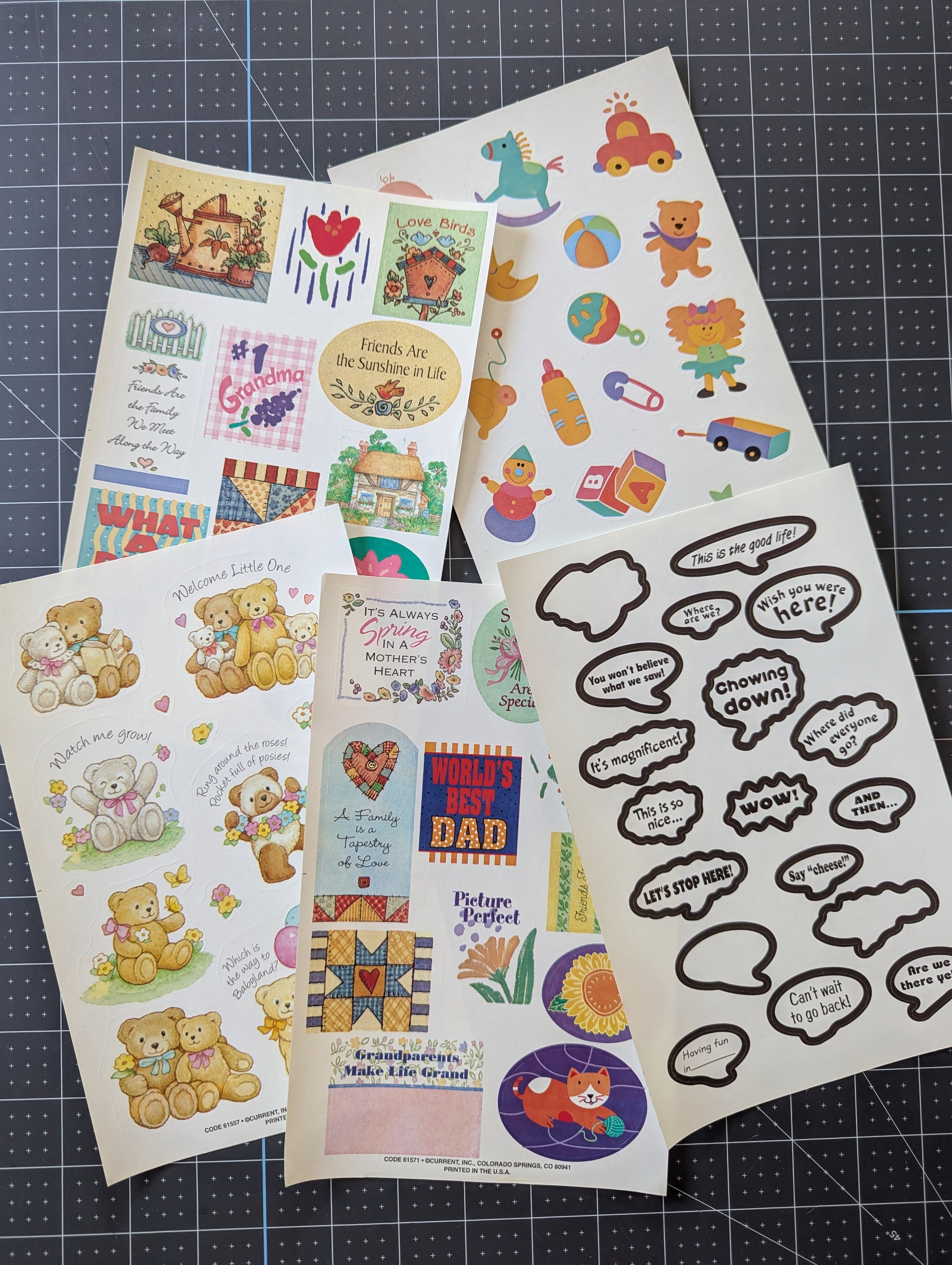 Vintage Sticker Sheets - 5 Sheets by Current Colorado Springs ...
